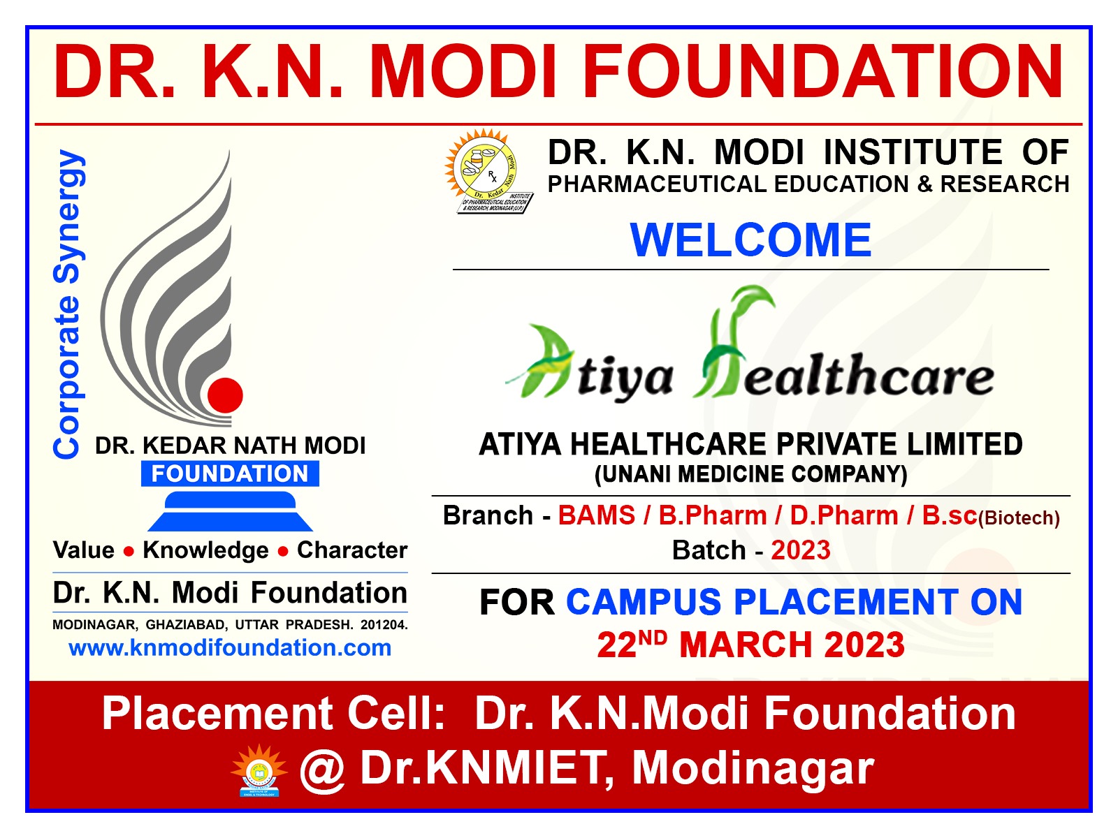 Dr. K. N. Modi Institute of Pharmaceutical Education & Research
